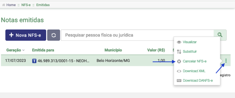 Como cancelar uma nota fiscal NFSe para MEI no portal NFSe Nacional ...